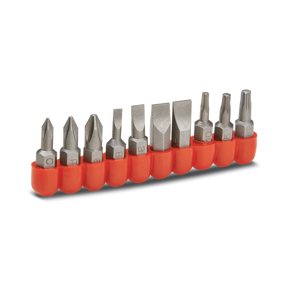 Powerbuilt 10 Piece Bit Set, Philip, Slotted, and Star